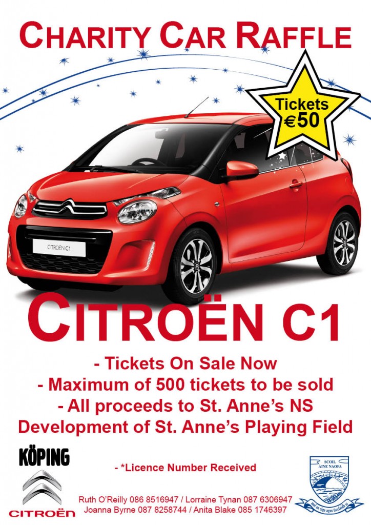 St. Annes School Car Raffle – Tickets ON SALE – St. Anne's National ...
